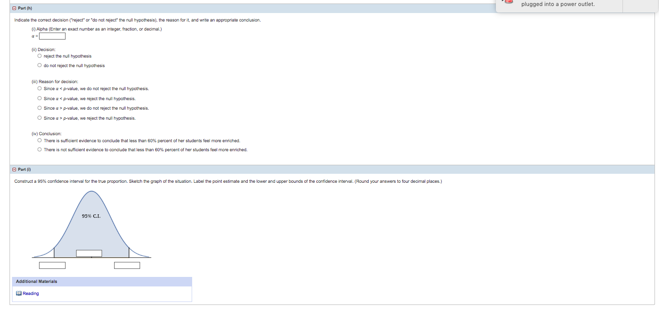 Solved Part (a) State the null hypothesis. | Chegg.com