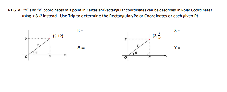 Solved PT G All " x " and " y " coordinates of a point in | Chegg.com
