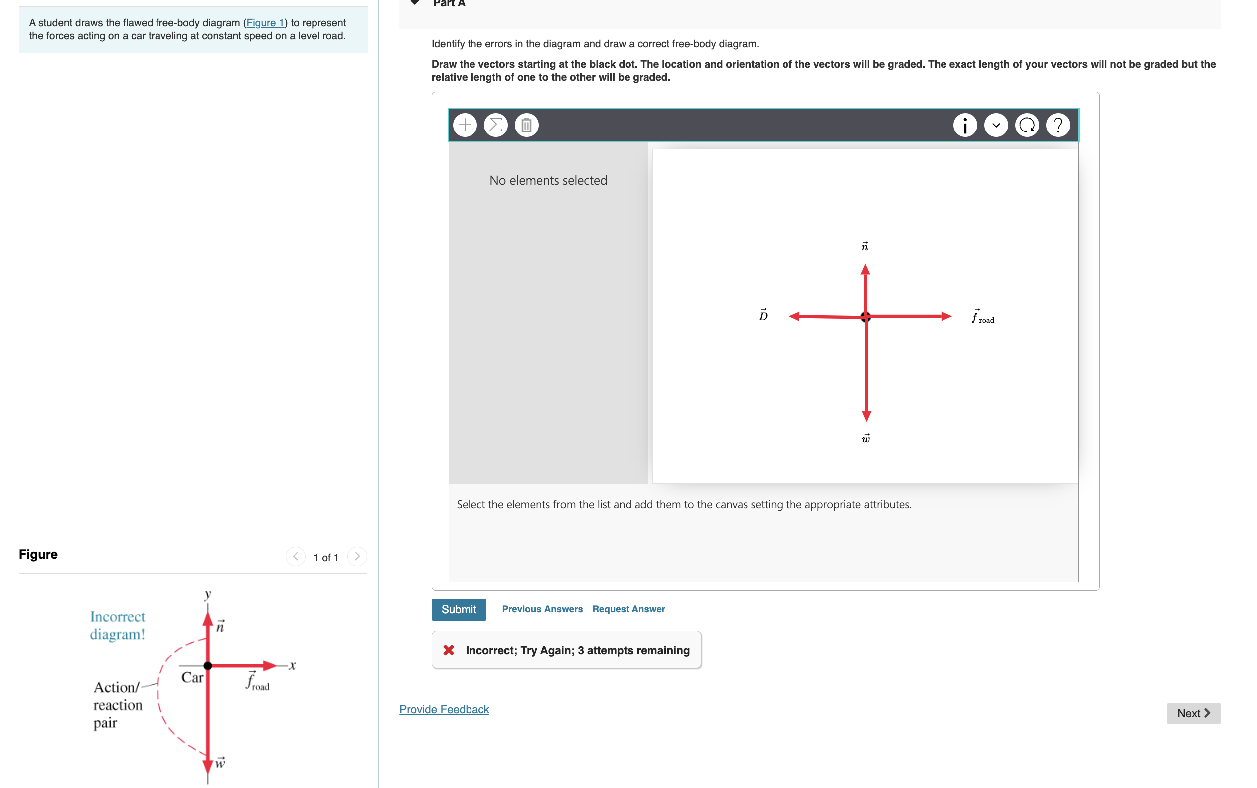 Solved A student draws the flawed free-body diagram (Figure | Chegg.com