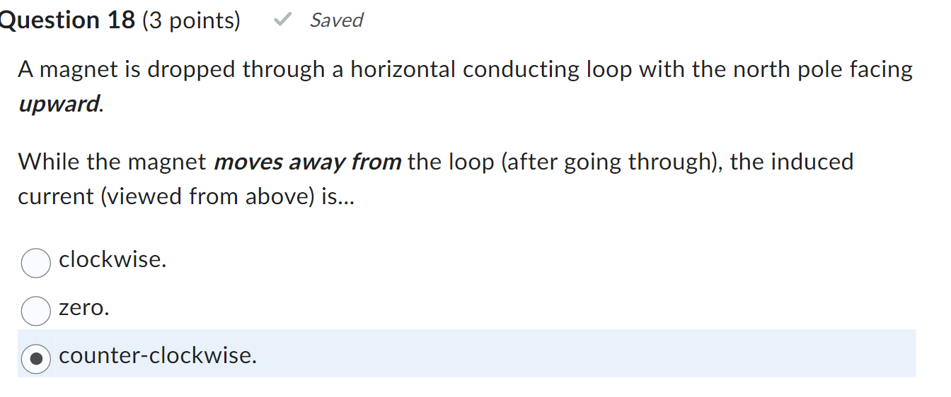 Solved A magnet is dropped through a horizontal conducting | Chegg.com