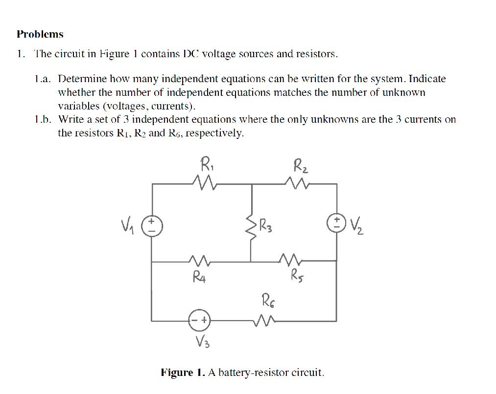 Solved ProblemsThe circuit in Figure 1 ﻿contains I)( | Chegg.com