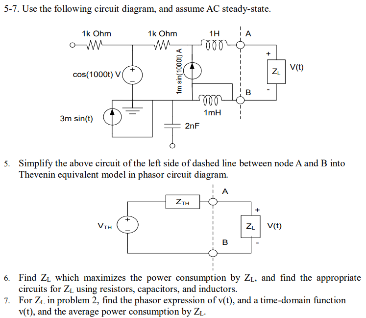 Solved 5-7. ﻿Use the following circuit diagram, and assume | Chegg.com