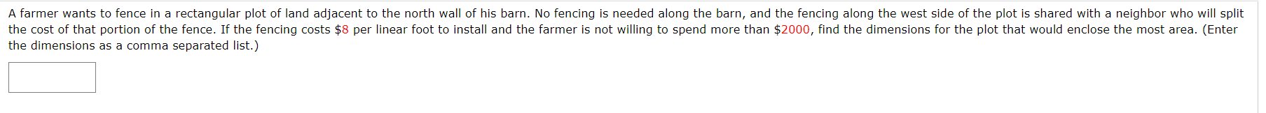 Solved the dimensions as a comma separated list.) | Chegg.com