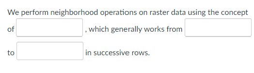 Solved We perform neighborhood operations on raster data | Chegg.com
