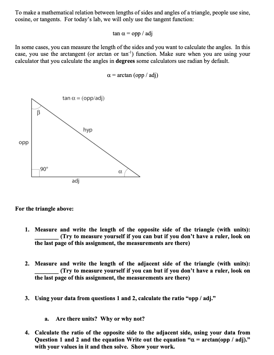 Solved To make a mathematical relation between lengths of | Chegg.com