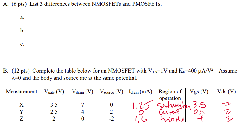 Solved Please answer part A and explain the answers in ﻿part | Chegg.com