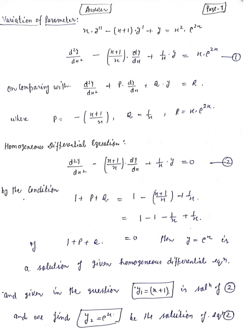 Solved (Differential equations) CAN YOU EXPLAIN ME STEP BY | Chegg.com