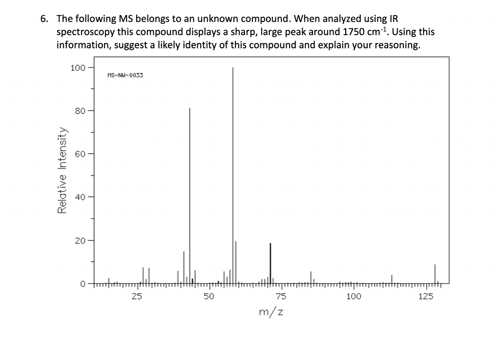 Solved 4. In a mass spectrum, what m/z value would | Chegg.com