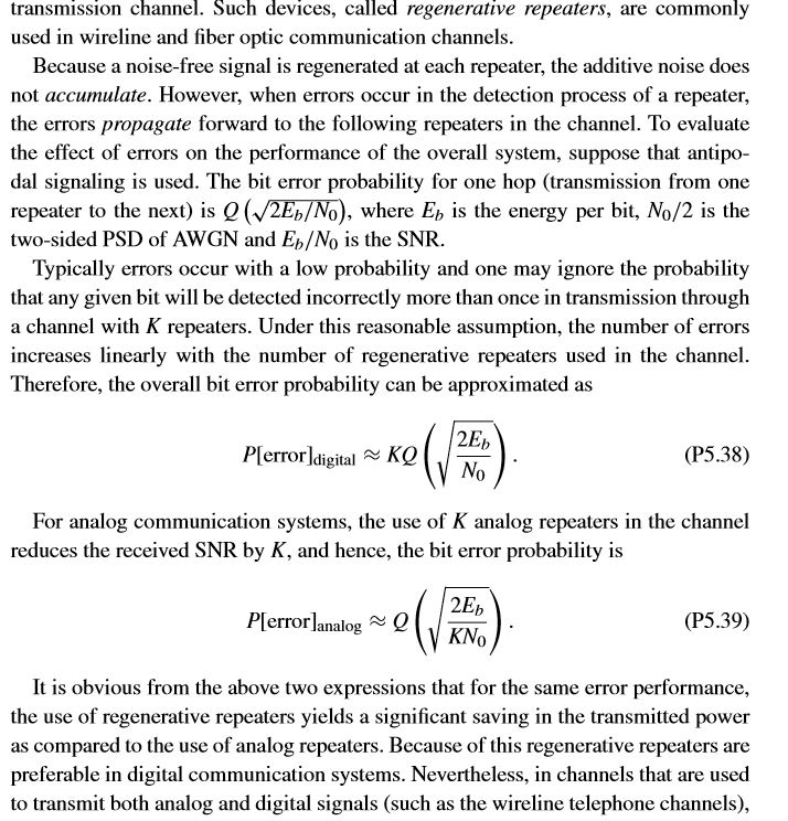 Solved 5.27 (Regenerative repeaters or why go digital) In | Chegg.com
