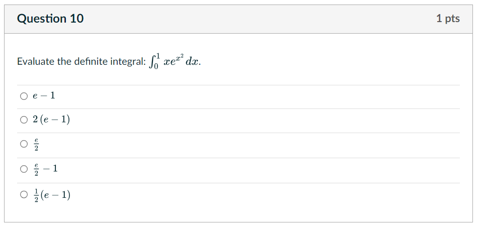 Question 10Evaluate the definite integral: | Chegg.com