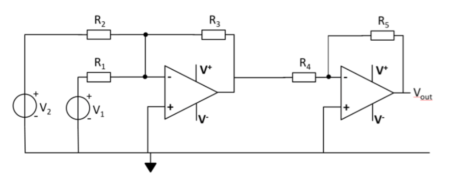 Solved 1) Calculate the output voltage Vout as function of | Chegg.com