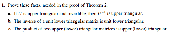 Solved 1. Prove these facts, needed in the proof of Theorem | Chegg.com