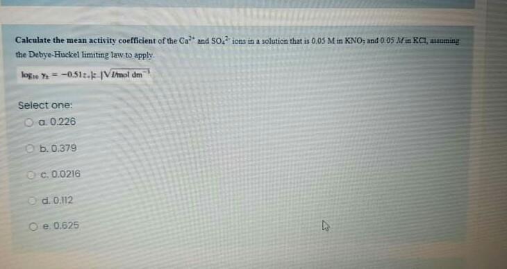 Solved Calculate the mean activity coefficient of the Car | Chegg.com