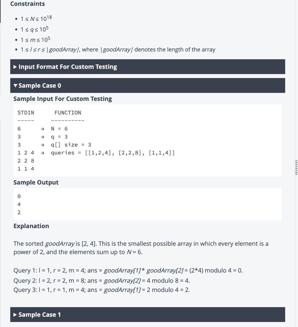 Solved The answer is [16,1]. Function Description Complete | Chegg.com