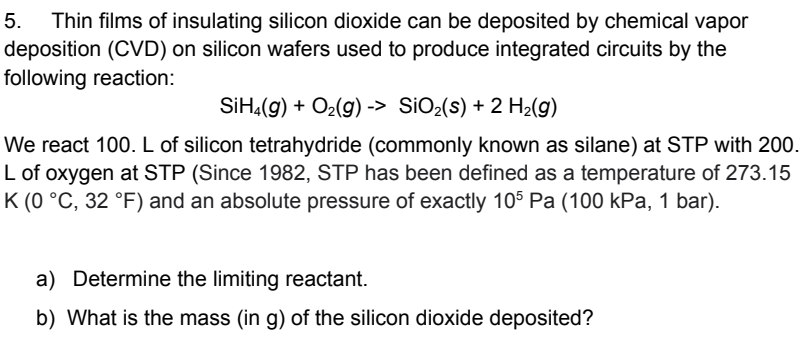 Solved Thin films of insulating silicon dioxide can be | Chegg.com
