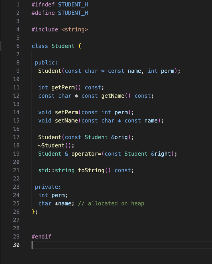 Solved ```#ifndef STUDENT_H#define STUDENT_H#include class | Chegg.com
