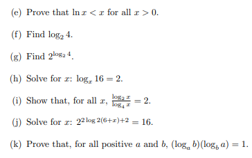 Solved (a) Prove, for all x > 0, that log, 1 = -log, I. (b) | Chegg.com