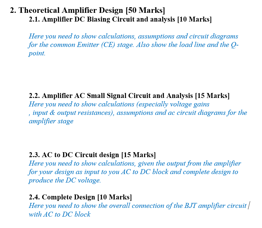 Final Project Requirements Amplify and rectify AC | Chegg.com