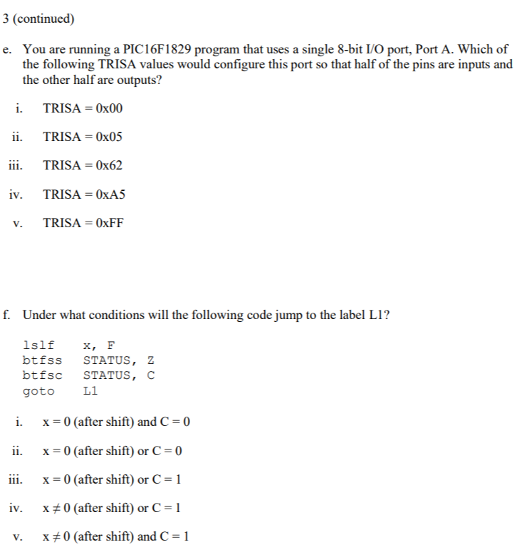 3 16 Points General Microcontroller Programming A