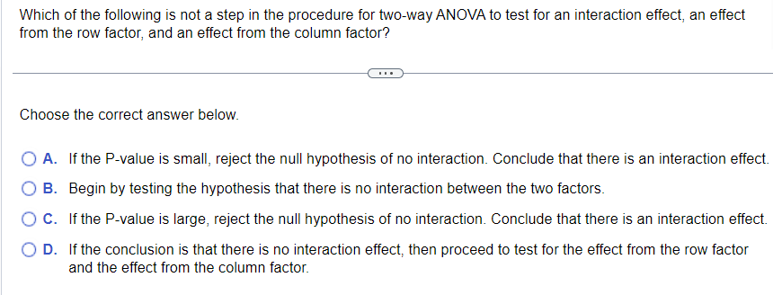 Solved Which of the following is not a step in the procedure | Chegg.com