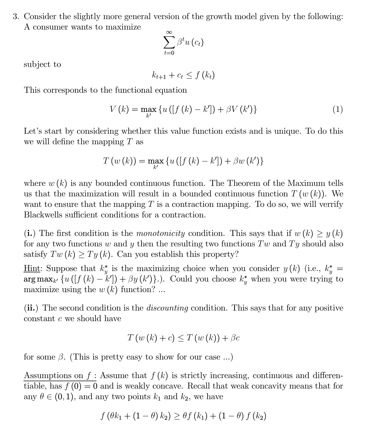 Solved Consider the slightly more general version of the | Chegg.com