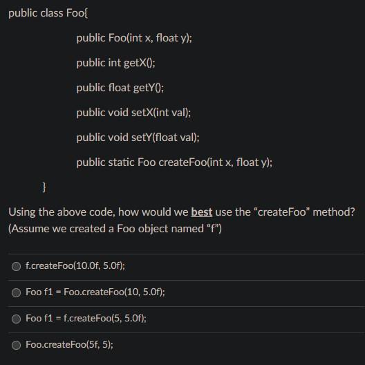 Solved Public Class Foo { Public Foo Int X Float Y Public