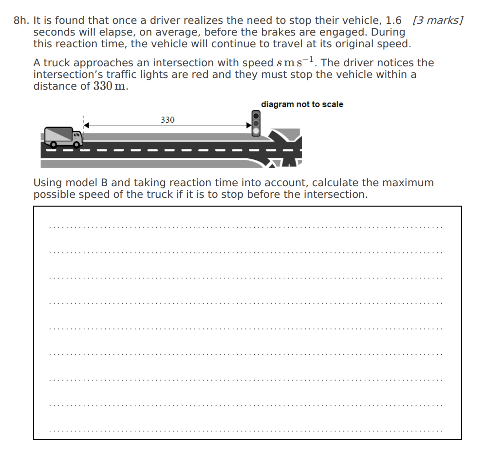Solved The braking distance of a vehicle is defined as the | Chegg.com
