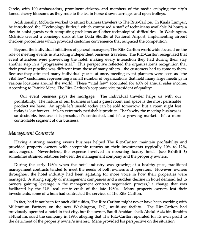 Solved Case of Ritz-Carlton 1. Provide a recap of the case, | Chegg.com