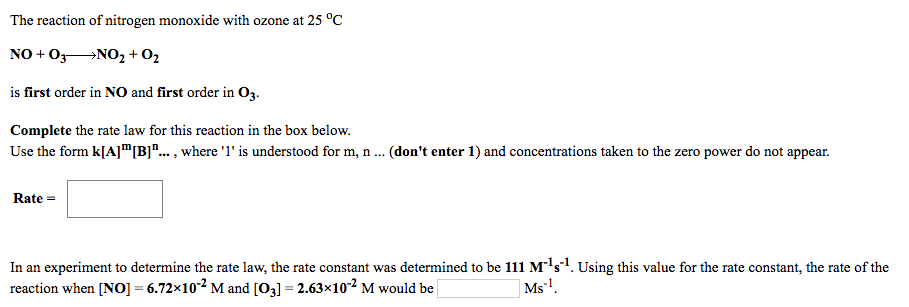 solved-the-reaction-of-nitrogen-monoxide-with-ozone-at-25-c-chegg