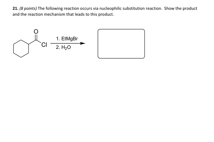 Solved The following reaction occurs via nucleophilic | Chegg.com