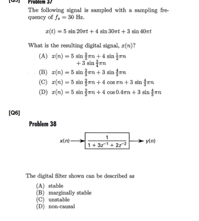 Solved The following signal is sampled with a sampling | Chegg.com