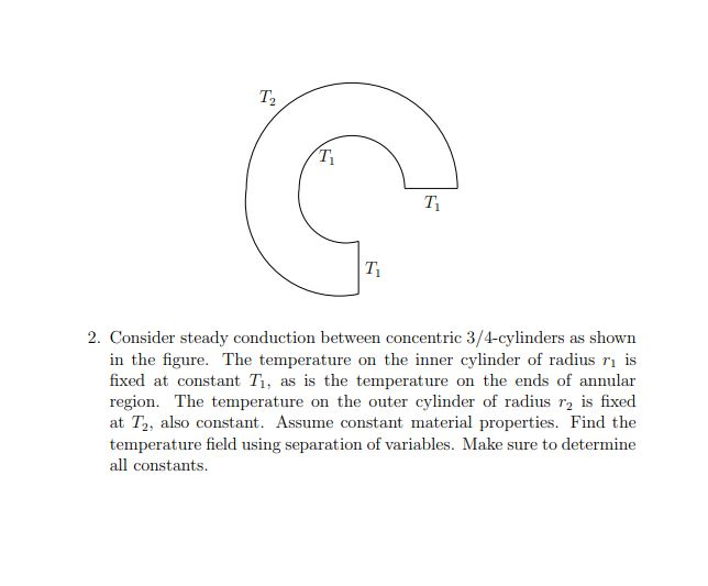 Solved 2. Consider steady conduction between concentric | Chegg.com