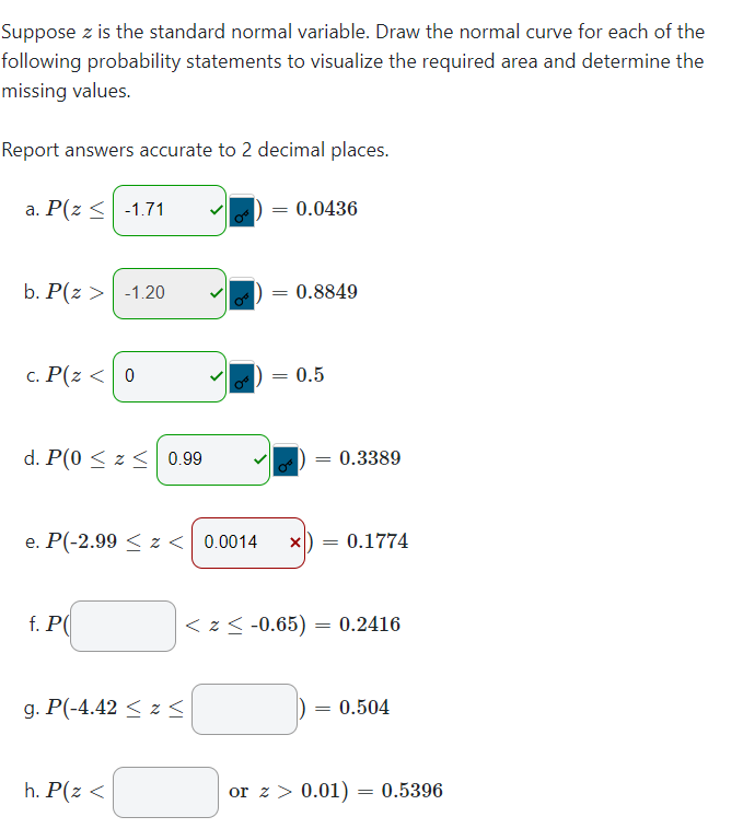 Solved Suppose z is the standard normal variable. Draw the | Chegg.com