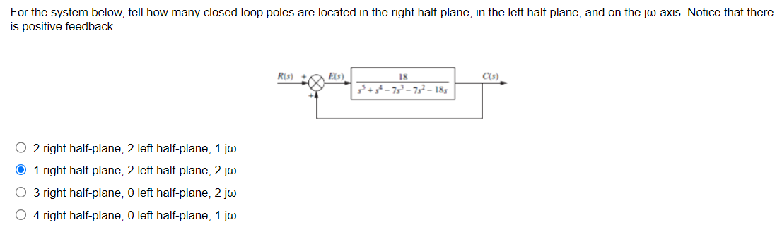 Solved For the system below, tell how many closed loop poles | Chegg.com
