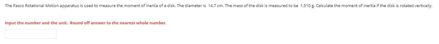 Solved The Pasco Rotational Motion apparatus is used to | Chegg.com