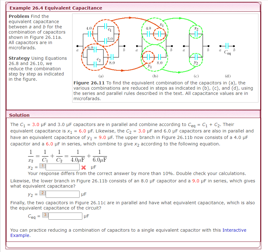 Solved Example 26.4 Equivalent Capacitance Problem Find the | Chegg.com
