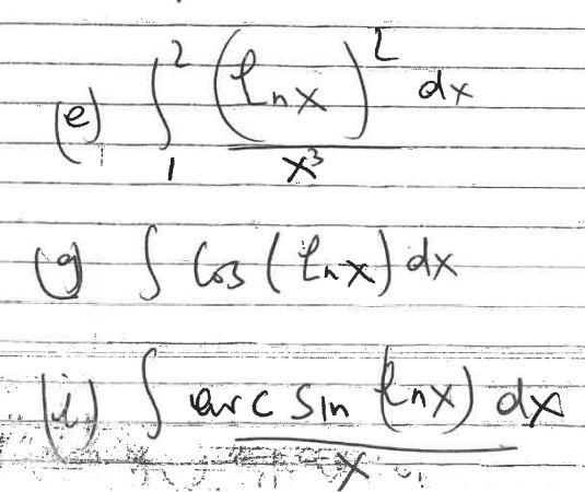 Solved T dx 1 X e f (x) & los ( Lax) dx are sin fax) dx | Chegg.com