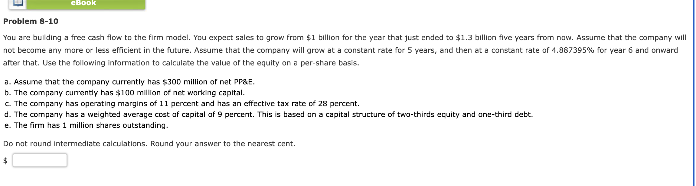 Solved Problem 8-10 ﻿after that. Use the following | Chegg.com