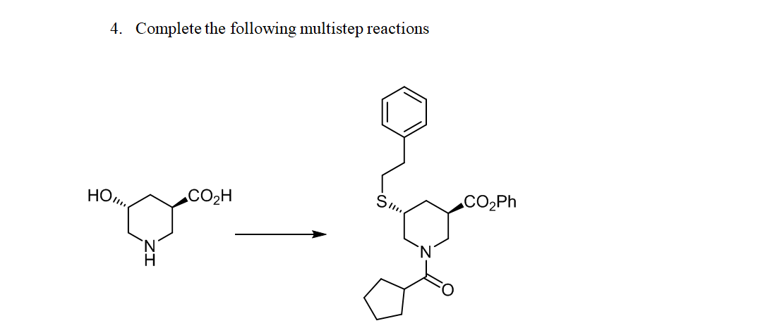 Solved 4. Complete the following multistep reactions | Chegg.com