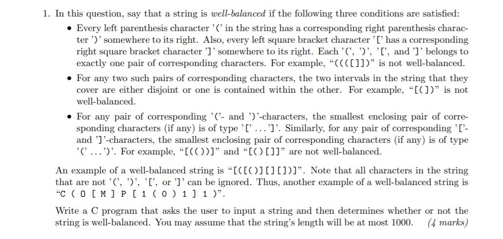 1. In this question, say that a string is | Chegg.com