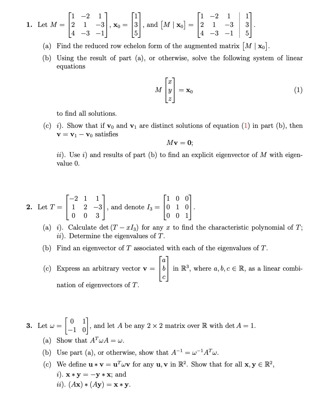Solved 1. Let M=⎣⎡124−21−31−3−1⎦⎤,x0=⎣⎡135⎦⎤, and | Chegg.com
