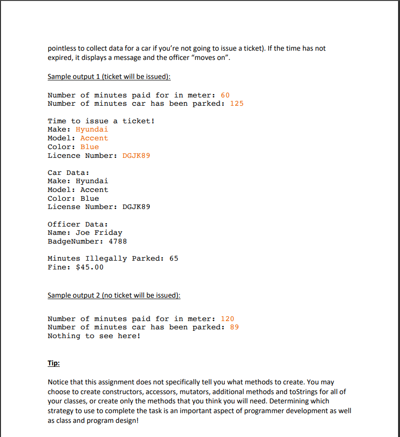 Solved Class Exercise - Parking Ticket Simulator (60 points) | Chegg.com
