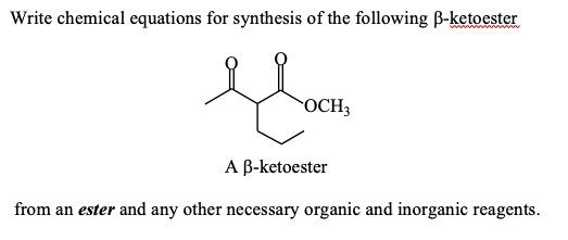 Solved Write chemical equations for synthesis of the | Chegg.com