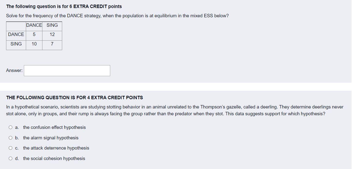 Solved The following question is for 6 EXTRA CREDIT points | Chegg.com
