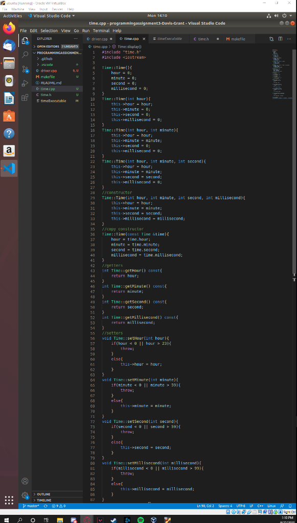 Solved I need help with my driver.cpp file in my | Chegg.com