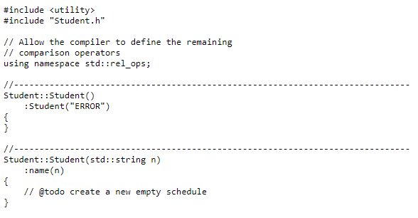 Solved How do you create a new empty schedule object in the | Chegg.com