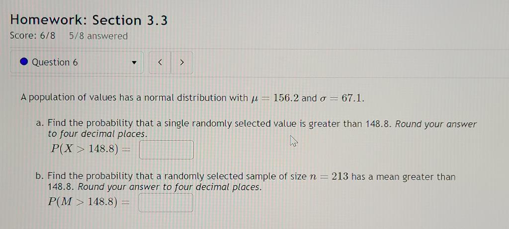 Solved A population of values has a normal distribution with | Chegg.com
