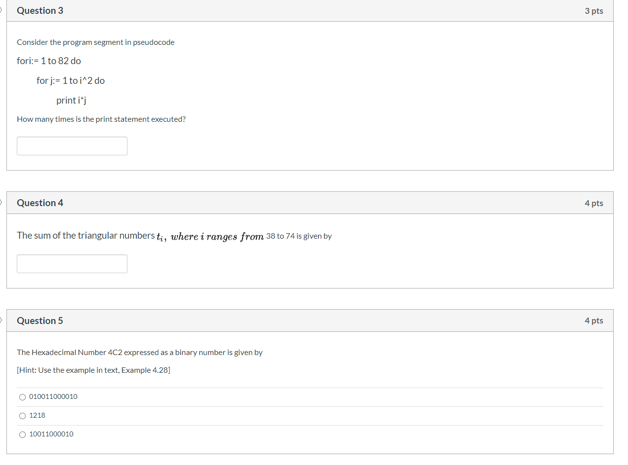 Solved Question 3 3 pts Consider the program segment in | Chegg.com