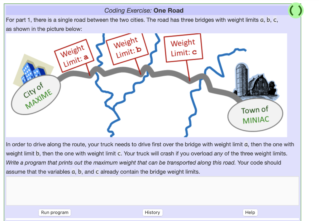 Solved For part 1 , there is a single road between the two | Chegg.com