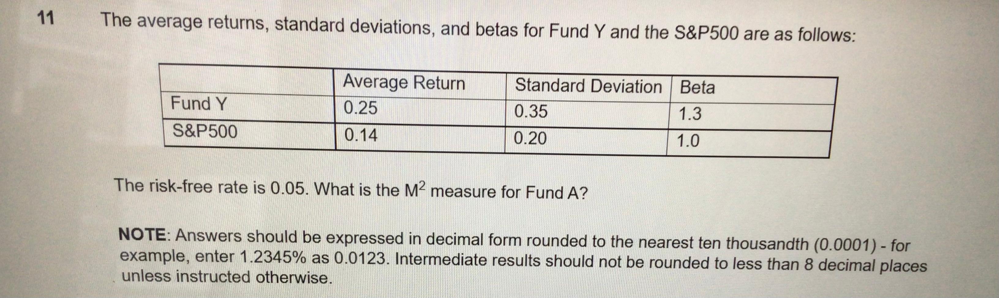 Solved 11 The average returns, standard deviations, and | Chegg.com